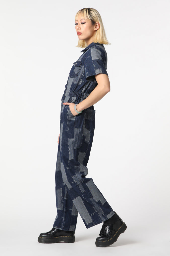 Dangerfield - Patchwork Denim Boilersuit