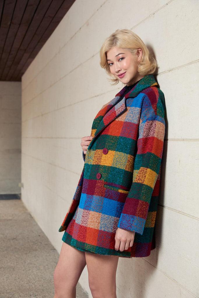 Milly Bright Check Coat – Dangerfield