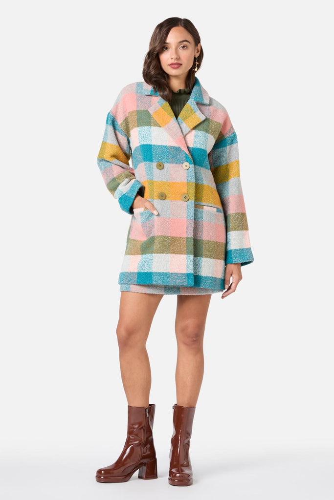 Mandy Pastel Check Coat – Dangerfield