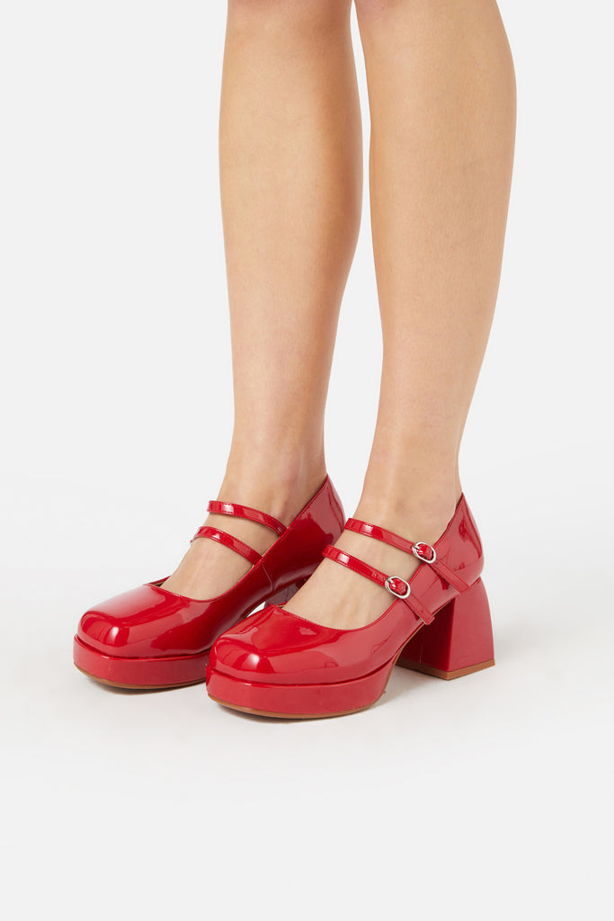Red Multi Strap Heel – Dangerfield