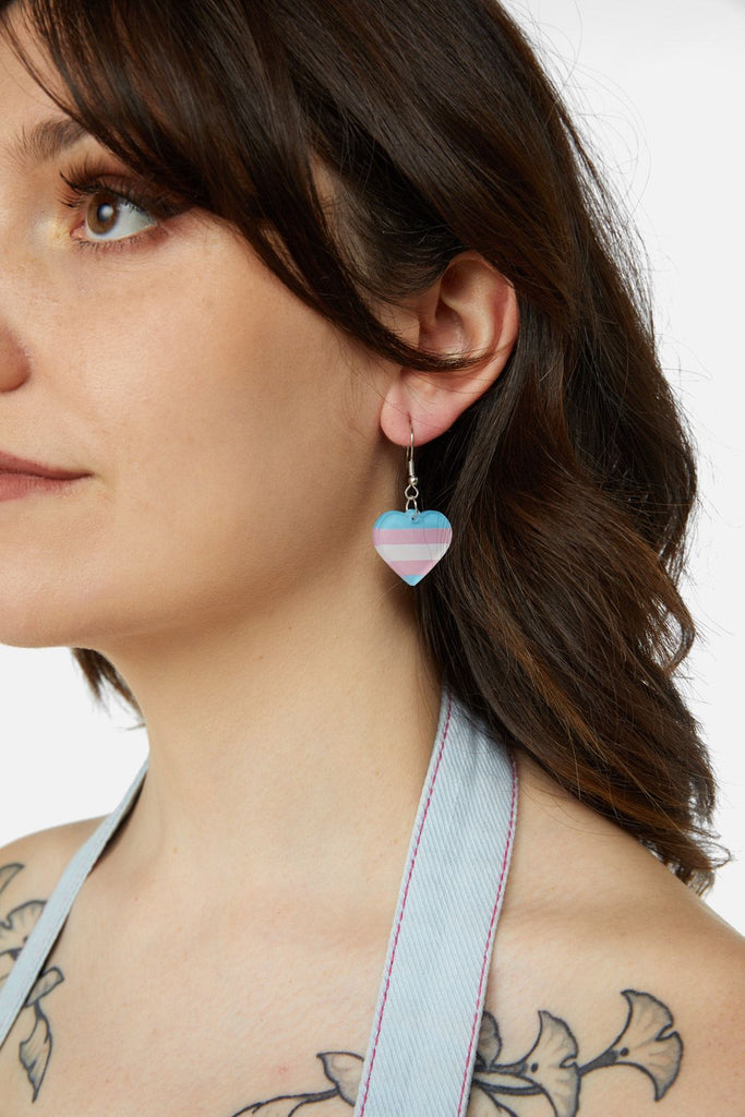 Pride Heart Earrings Transgender – Dangerfield