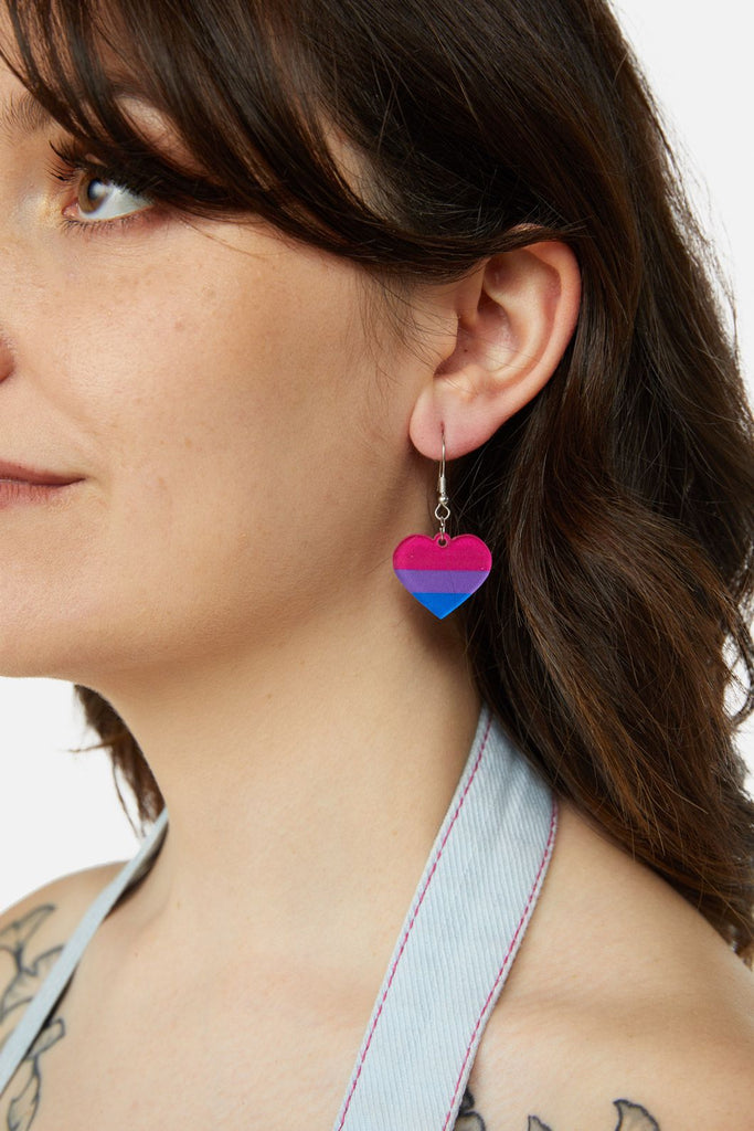 Pride Heart Earrings Bisexual – Dangerfield