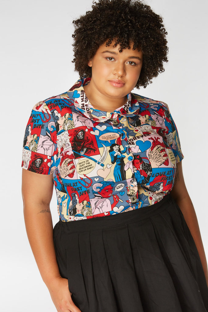 Dangerfield - Love At First Bite Blouse Curve