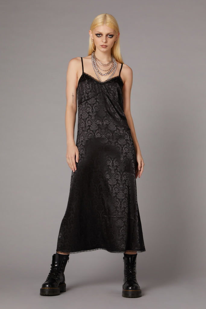 Satin Goth Slip Dress – Dangerfield