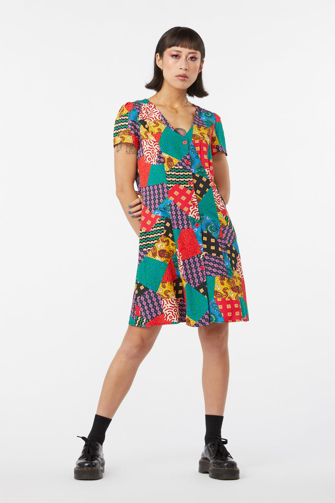 Dangerfield - Patchwork Viscose Dress