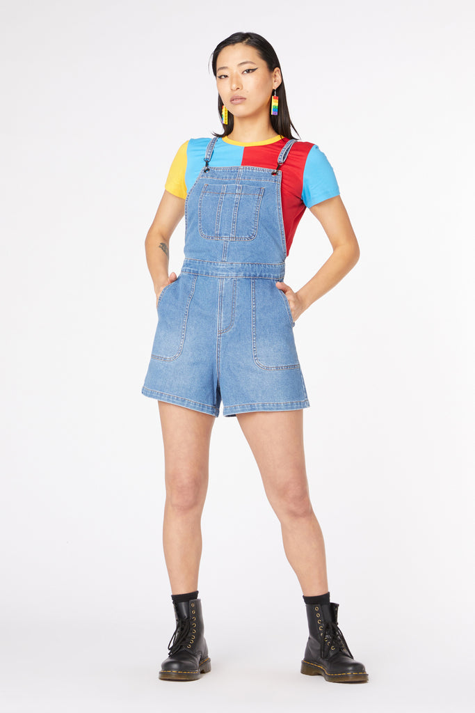 Dangerfield - Aggro Bib Denim Playsuit
