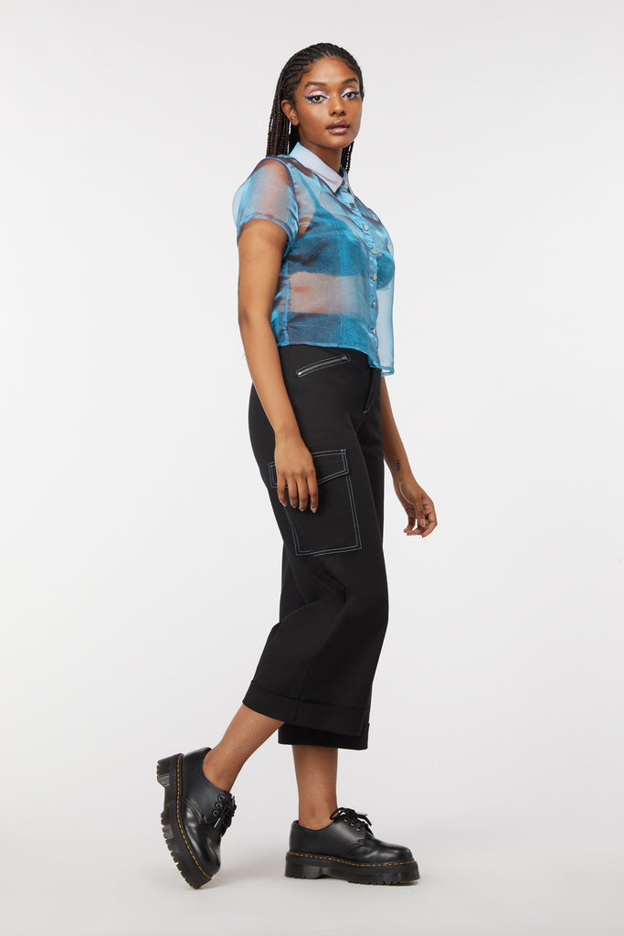 Holographic Sheer Blouse – Dangerfield