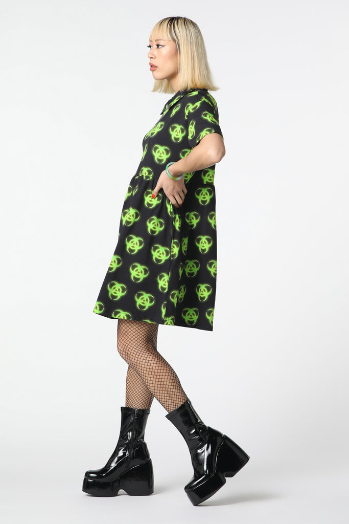 Dangerfield - Biohazard Print Smock Dress