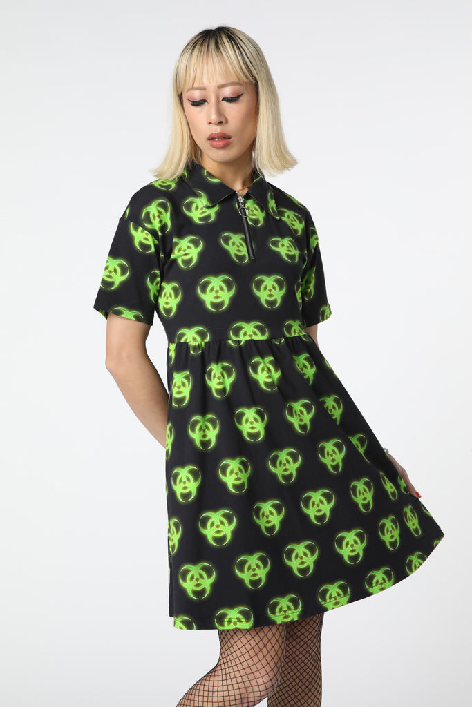 Dangerfield - Biohazard Print Smock Dress