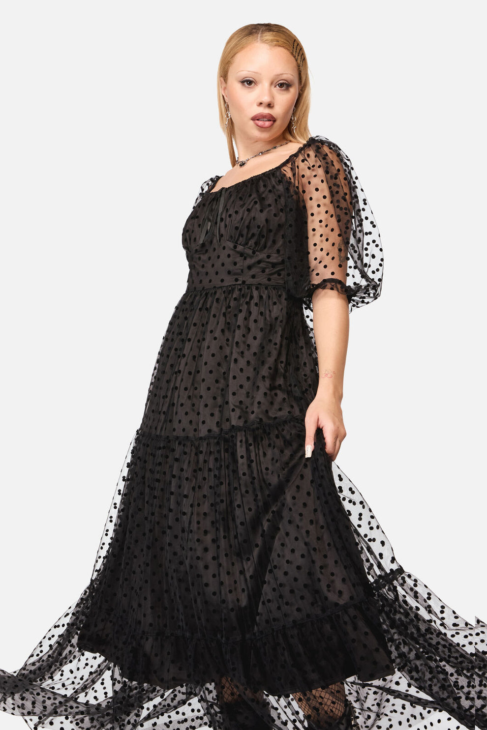 Polka Party Mesh Formal Dress – Dangerfield