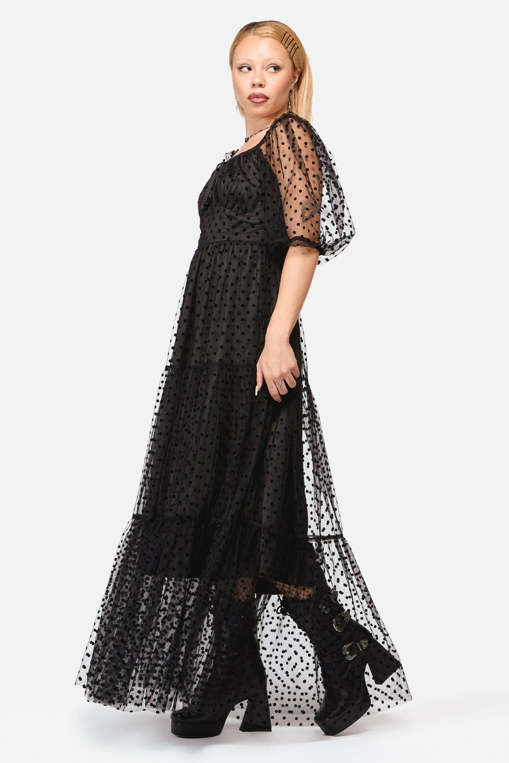 Polka Party Mesh Formal Dress – Dangerfield