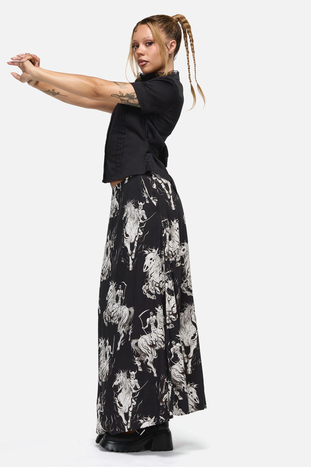 Apocalypse Goth Midi Skirt – Dangerfield