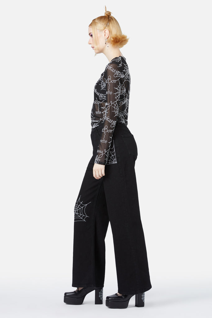 Entangled Flocked Mesh Top – Dangerfield