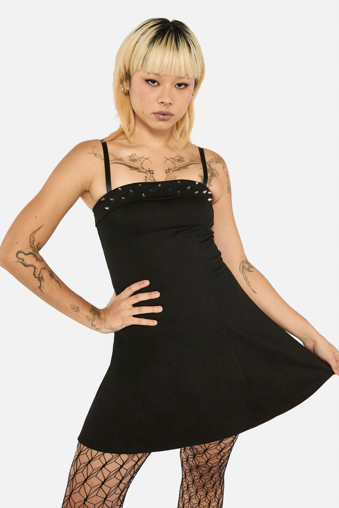 Laneway Studs Flared Dress – Dangerfield