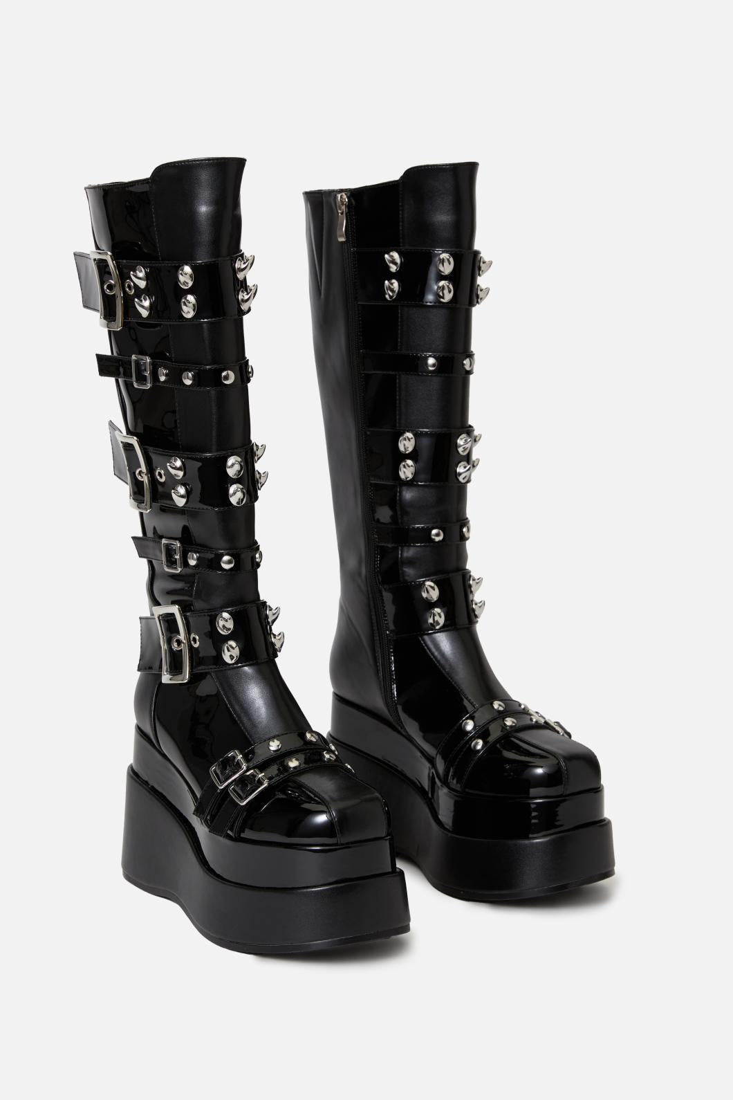 Stud Buckle Wedge Boot – Dangerfield