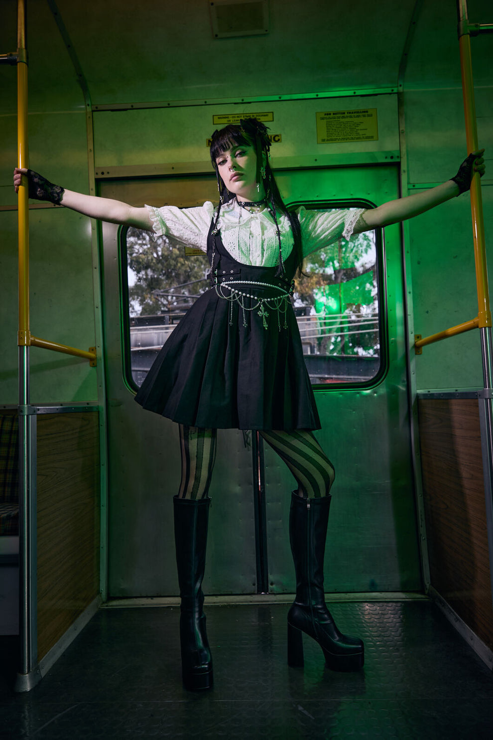 Defiant Punk Trim Pinafore – Dangerfield