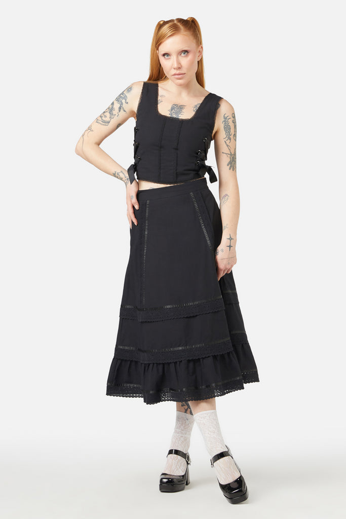 Fighting Evil Midi Skirt – Dangerfield