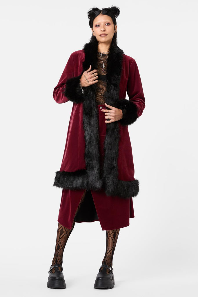 Prestige Cord Fur Trim Coat – Dangerfield