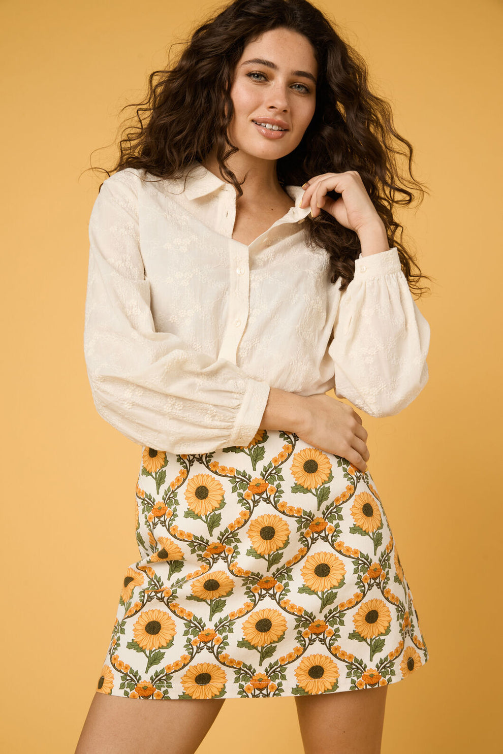 Ada Embroidered Flower Shirt – Dangerfield