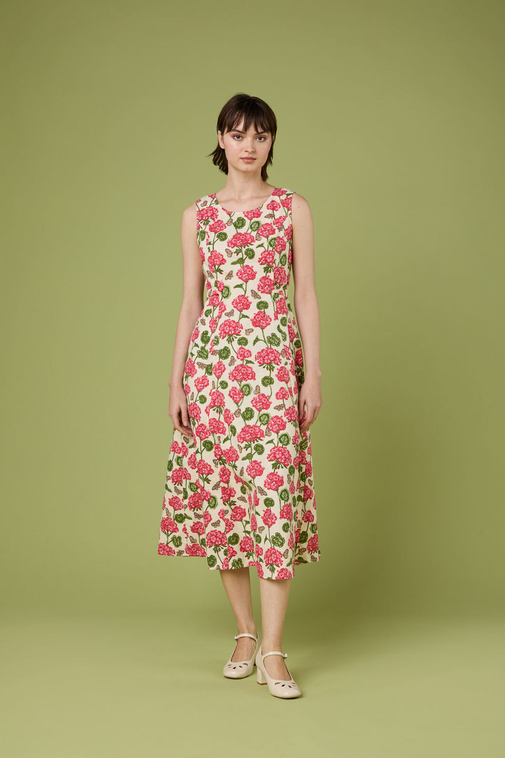 Geranium Flower Midi Dress – Dangerfield
