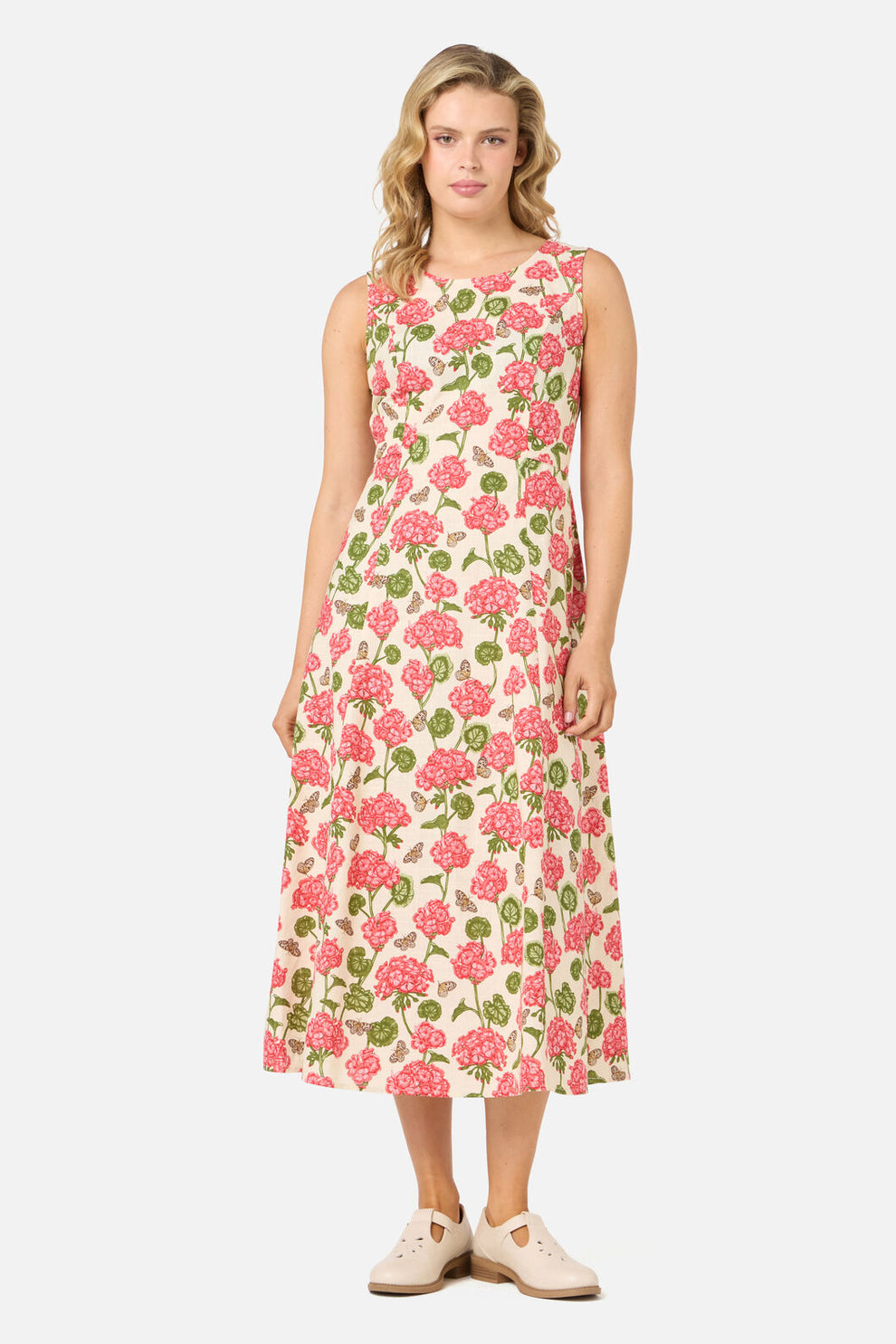 Geranium Flower Midi Dress – Dangerfield