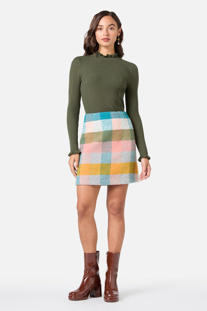 Mandy Pastel Check Skirt – Dangerfield