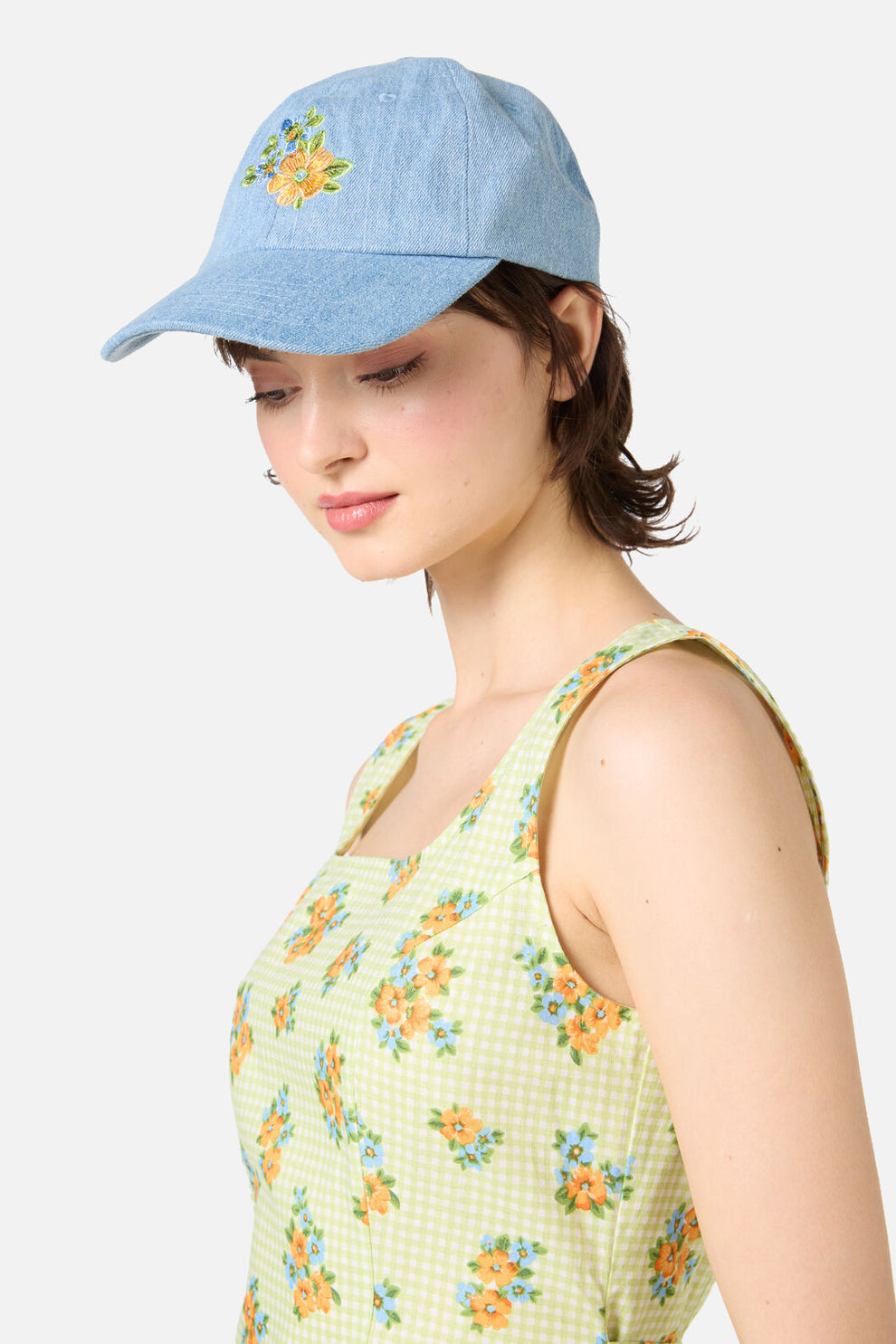 Washed Embroidered Floral Cap – Dangerfield