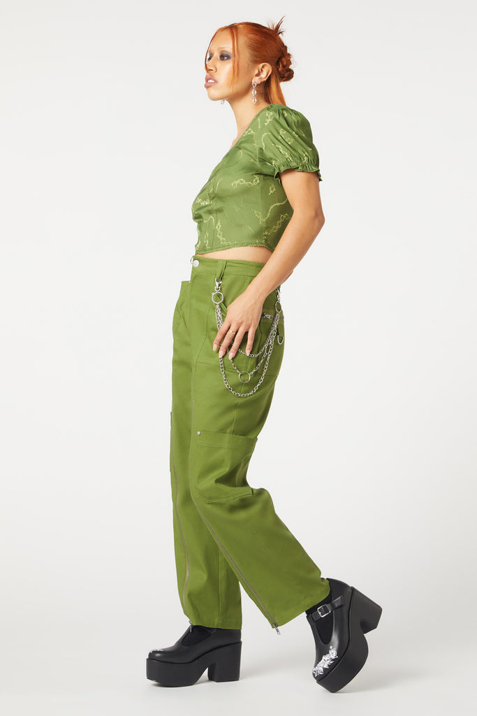 Under Sentence Satin Top – Dangerfield