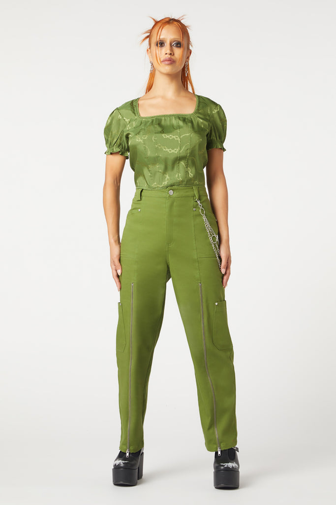 Under Sentence Satin Top – Dangerfield