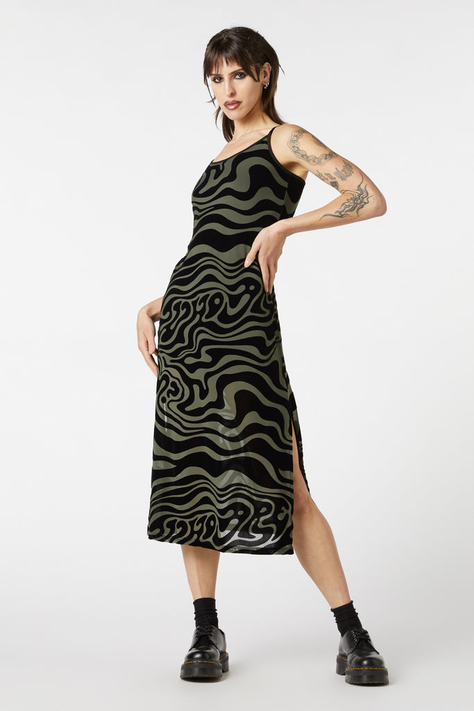 Who Are You Geo Mesh Dress – Dangerfield