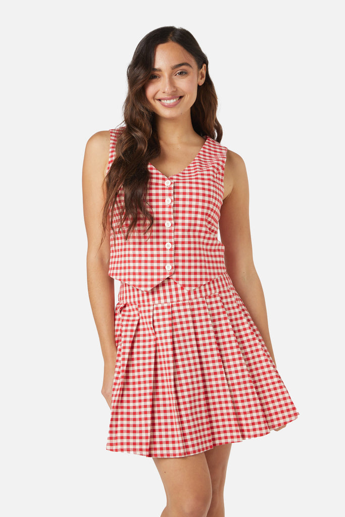 Callie Check Vest – Dangerfield