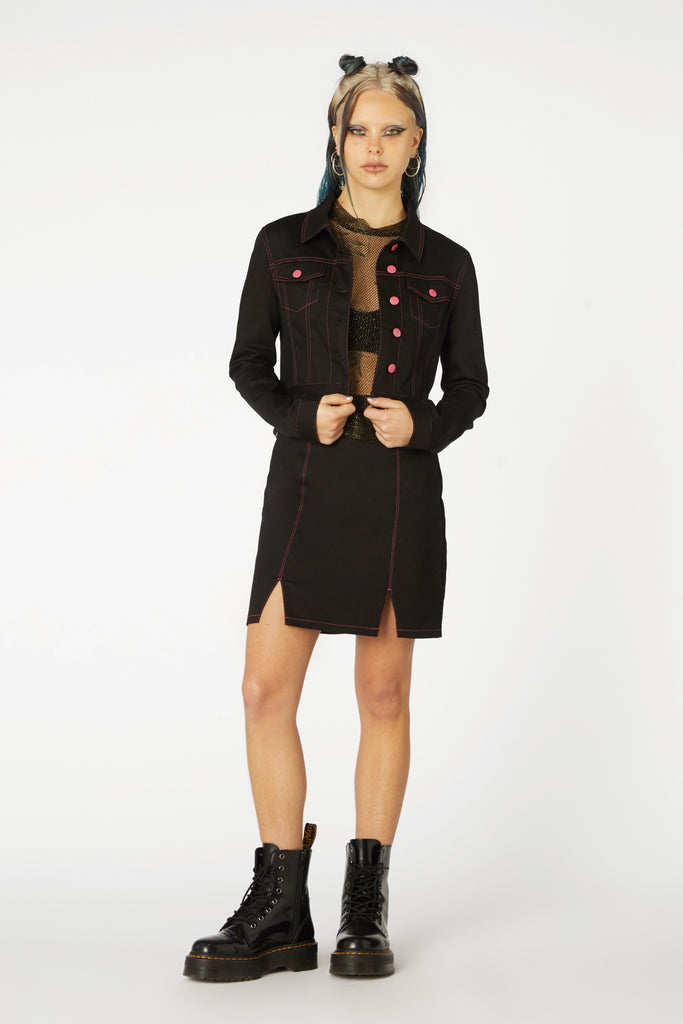 Dangerfield - Contrast Stitch Goth Jacket