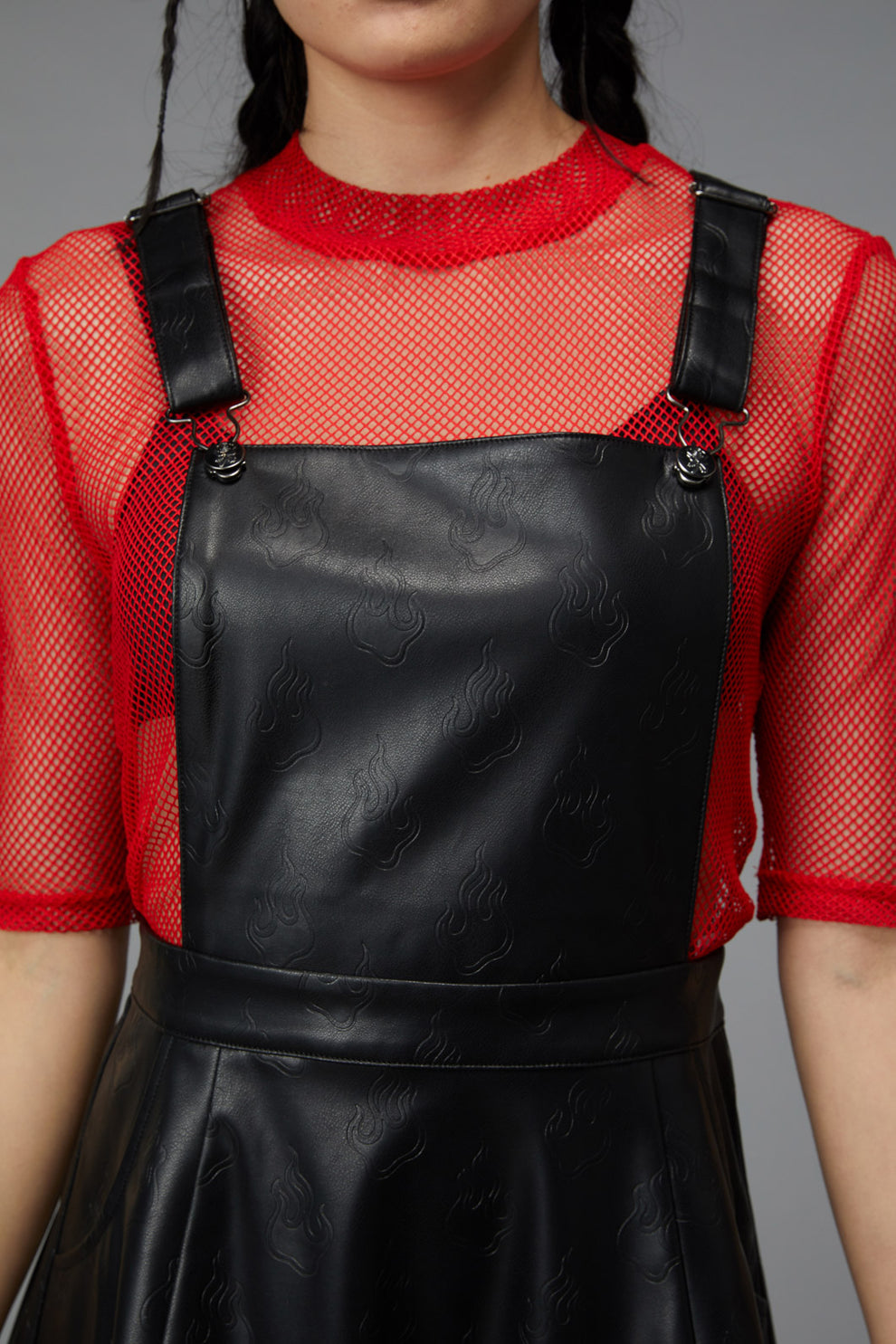 Flamin Embossed Pu Pinafore – Dangerfield