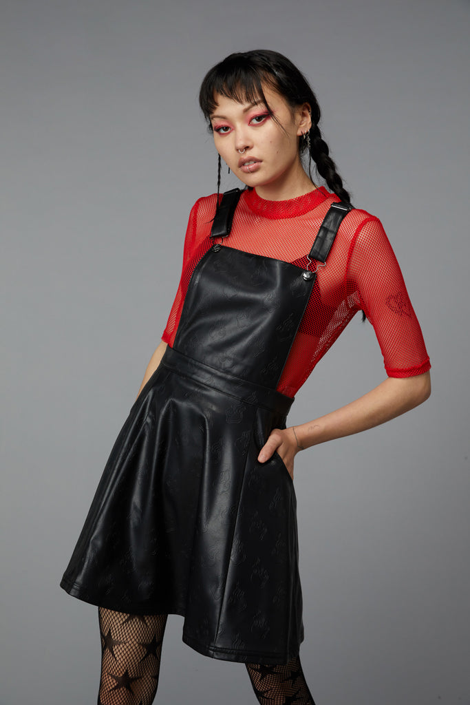 Flamin Embossed Pu Pinafore – Dangerfield