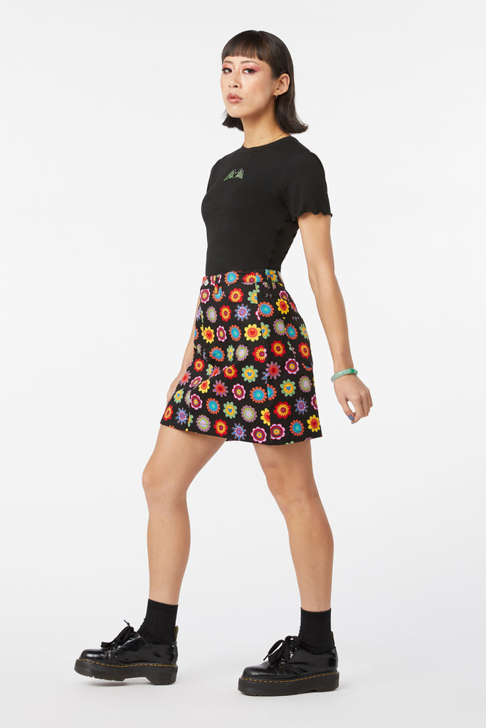 Dangerfield - Daisy Cotton Drill Mini Skirt