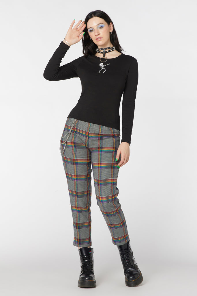 Dangerfield - Embroidered Skeleton Top