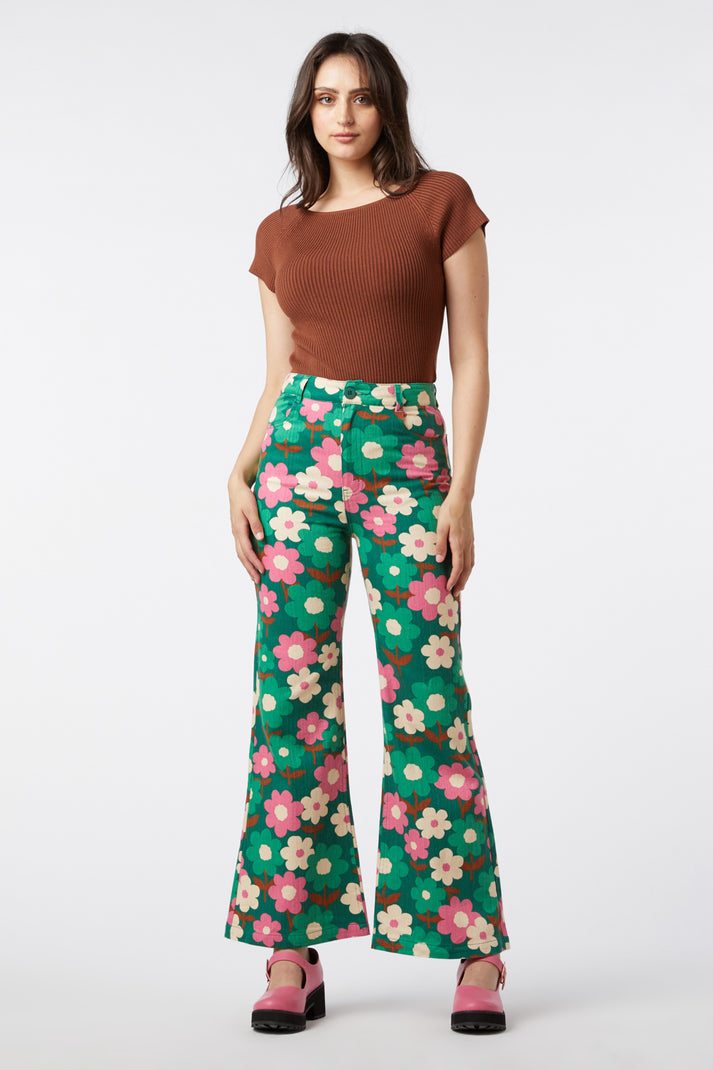 Renee Floral Flare Jean – Dangerfield